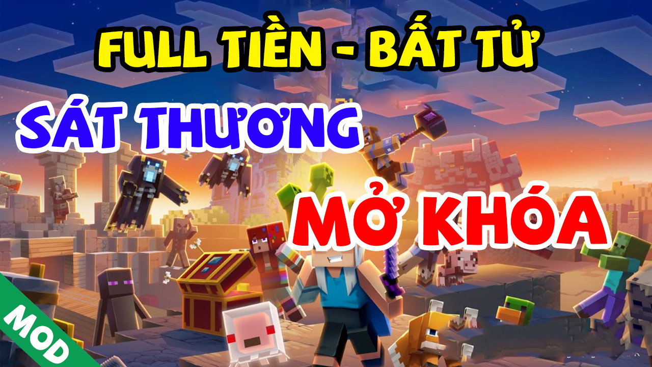 Minecraft hack full tiền v1.19.30.22 (Tiếng Việt, Rồng, Vô Hạn Tiền, Nội Thất, Nhìn Xuyên Tường)
